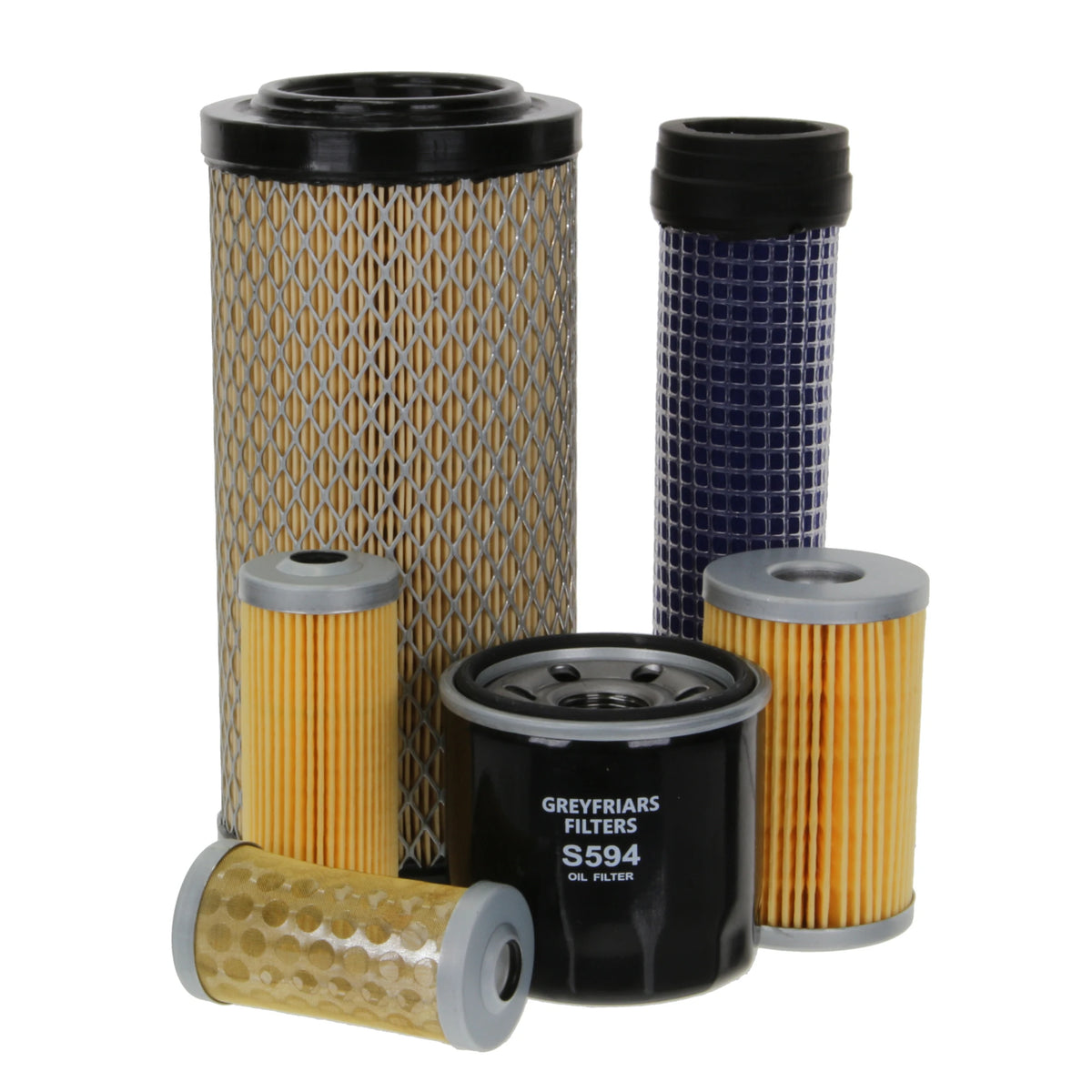 Filter Service Kit for Thwaites 1 Tonne Hi-Tip (MACH 201) Dumper (Yanm ...