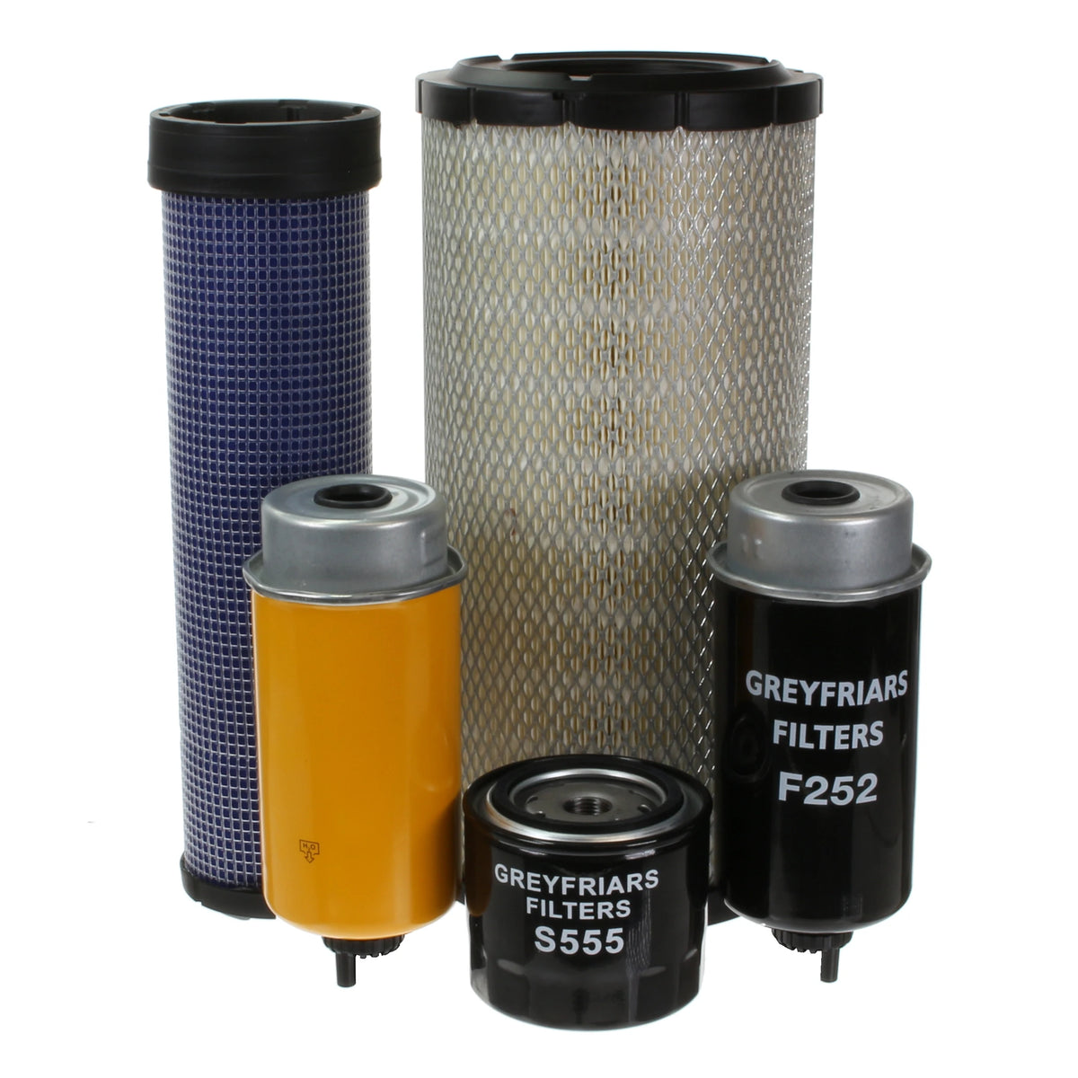 Filter Service Kit for Bomag BW 124 DH-5 Compactor | Engine: Kubota V2 ...