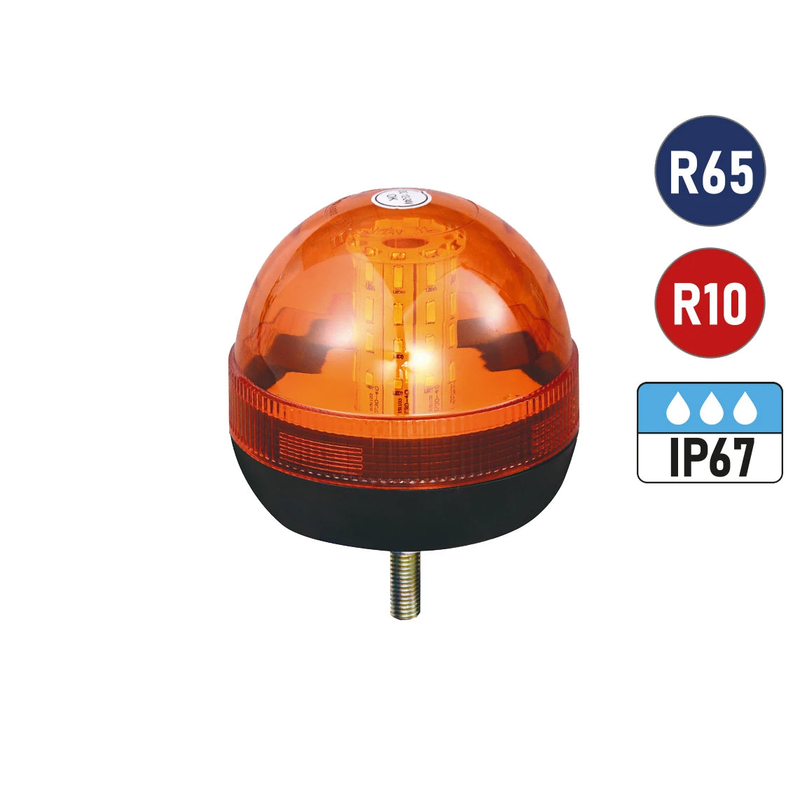 Vision Red 1/2 Lens 12/24V Single Bolt LED Beacon – Greenred Spares