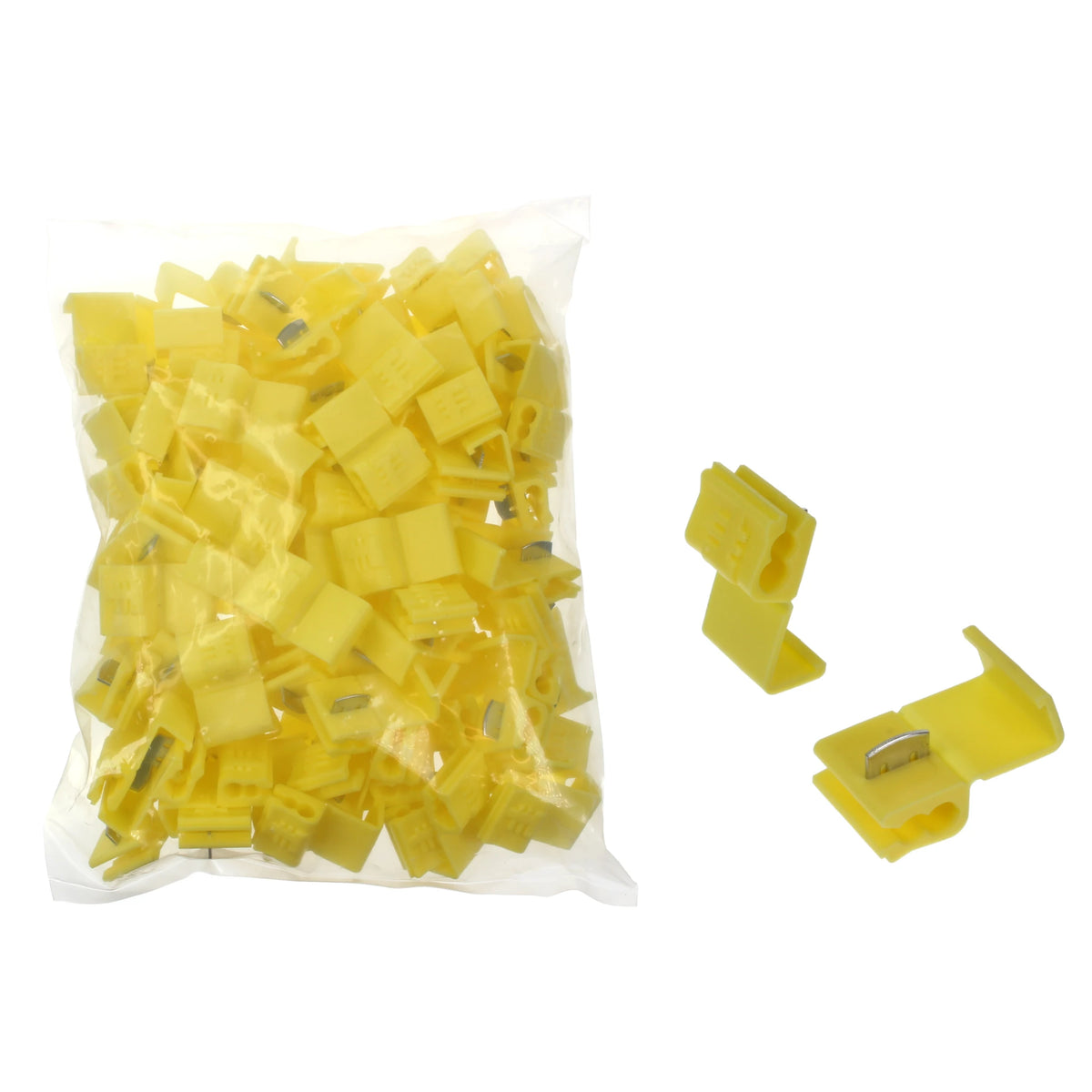 Yellow Scotch Lock / Snap Locks Low Voltage Cable Connectors Terminals ...